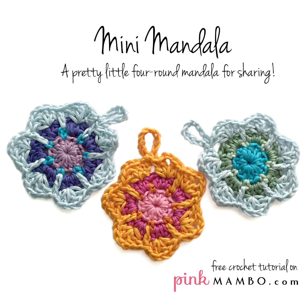 Crochet Mini Mandala Free Pattern